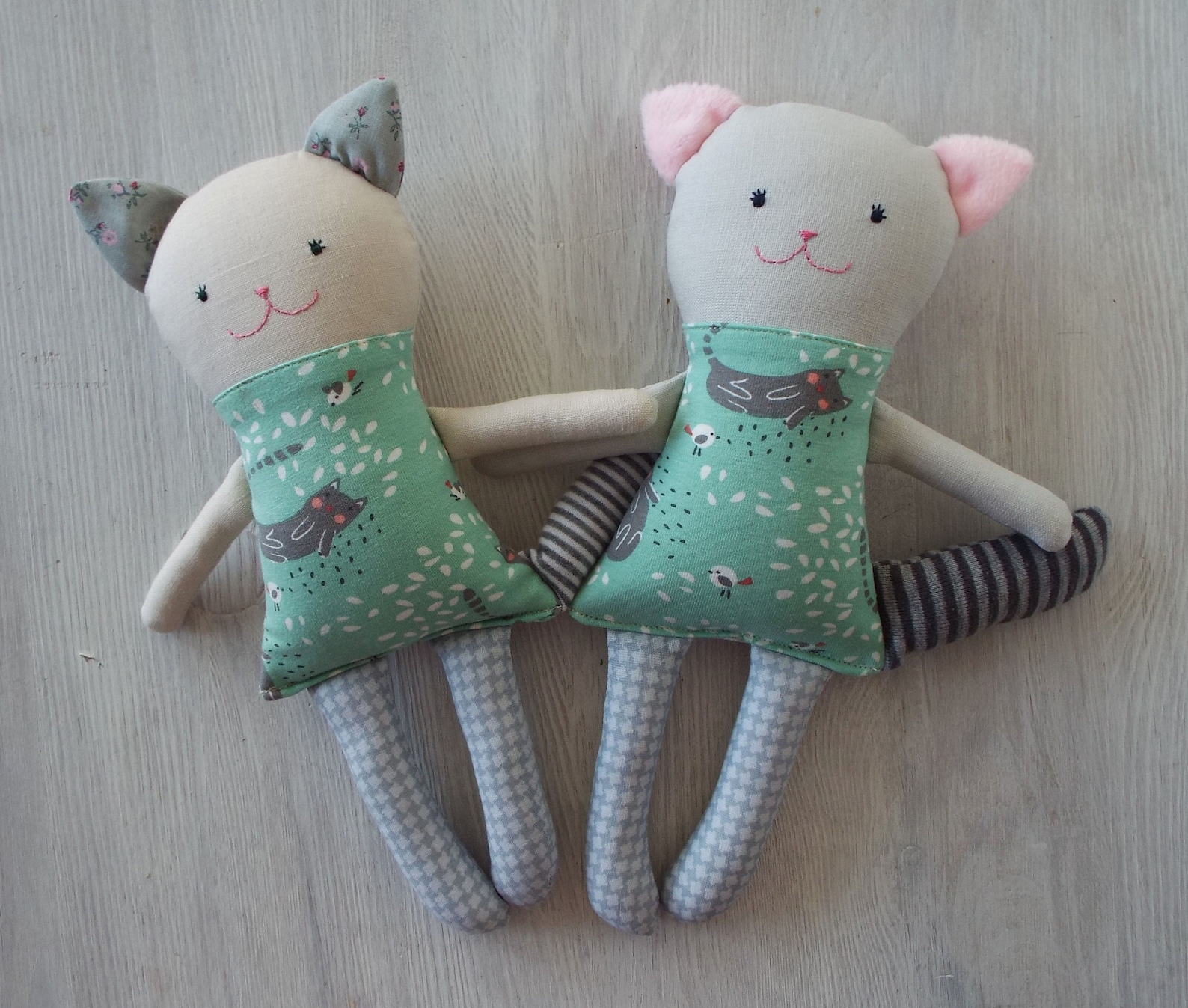 Cat stuffed animal sewing patterns . Stuffed cat cloth doll | Etsy