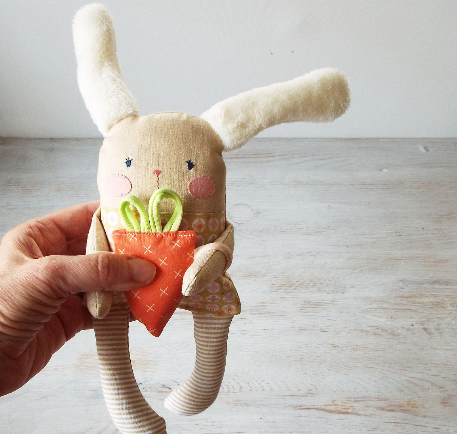 Plushie Bunny Sewing Pattern Rabbit With Carrot in Sleeping - Etsy