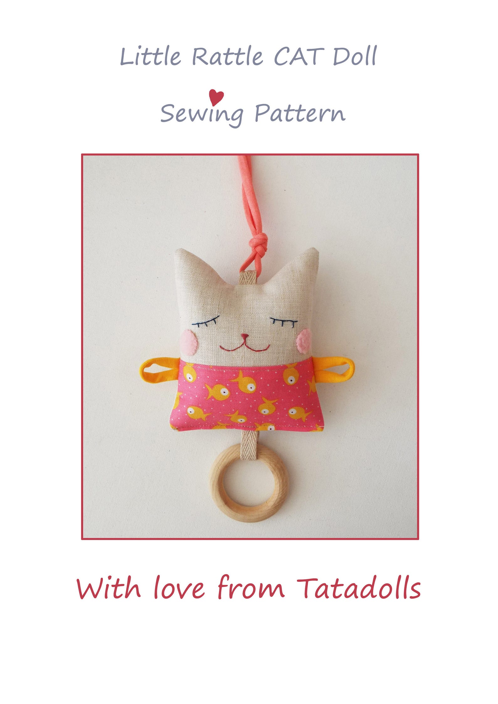 Pattern Stuffed Cat Doll for Baby Textile Baby Teething Doll | Etsy
