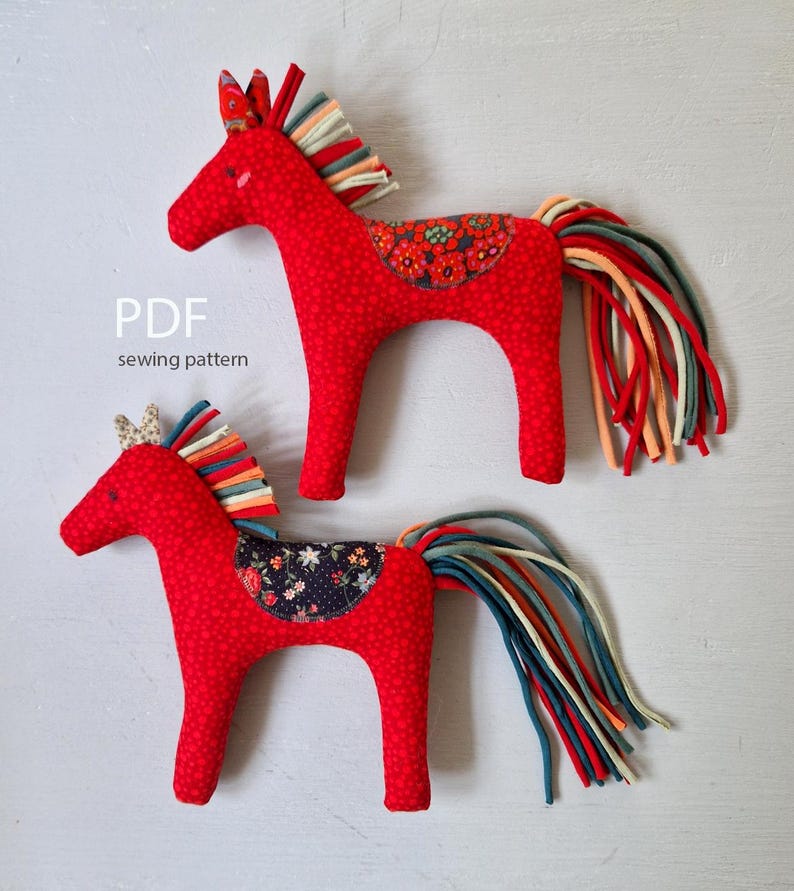 Stuffed Horse Sewing Pattern, Little Pony for Kids - Etsy
