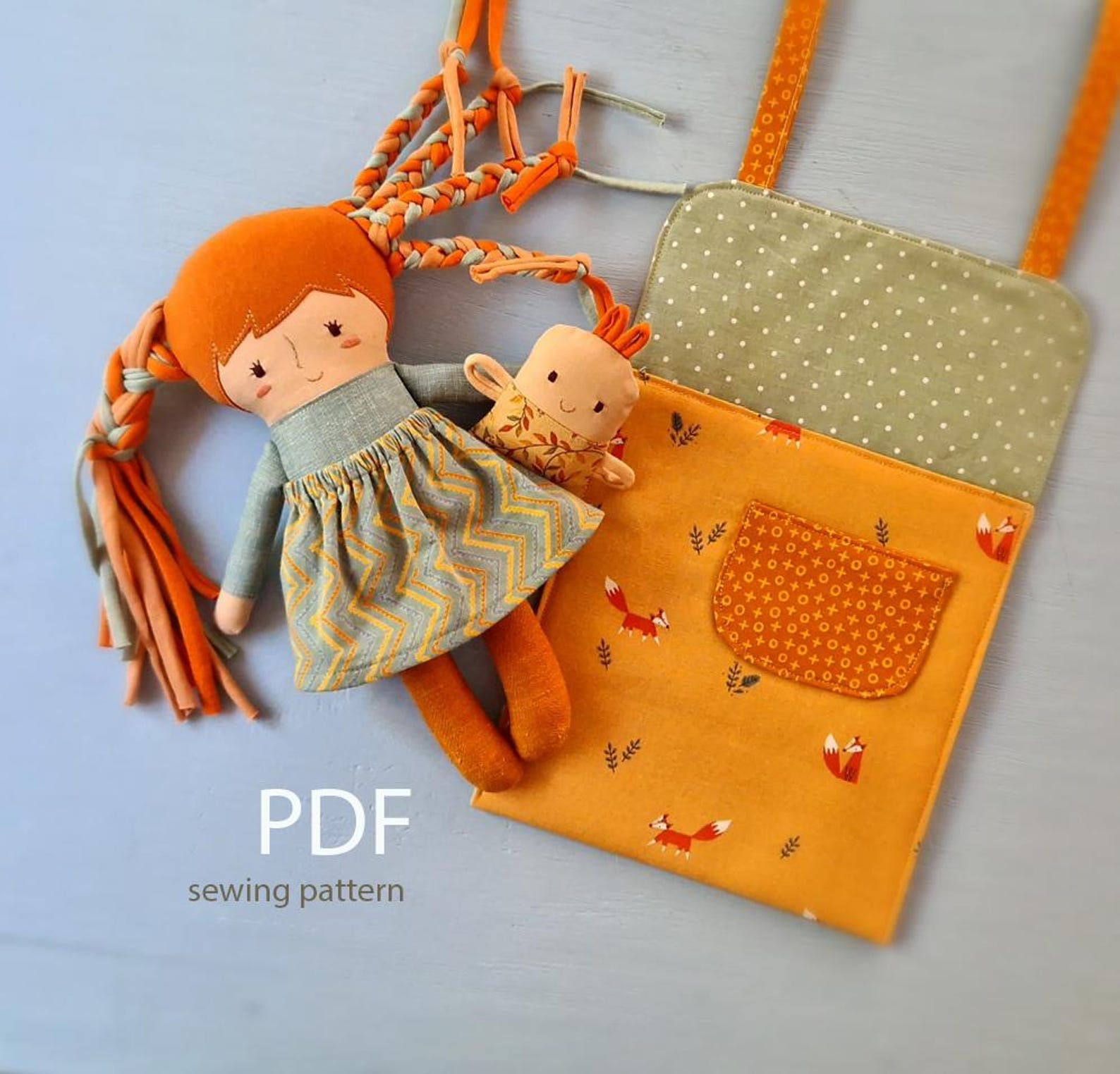 Doll Bag and Rag Doll With Baby Sewing Pattern - Etsy
