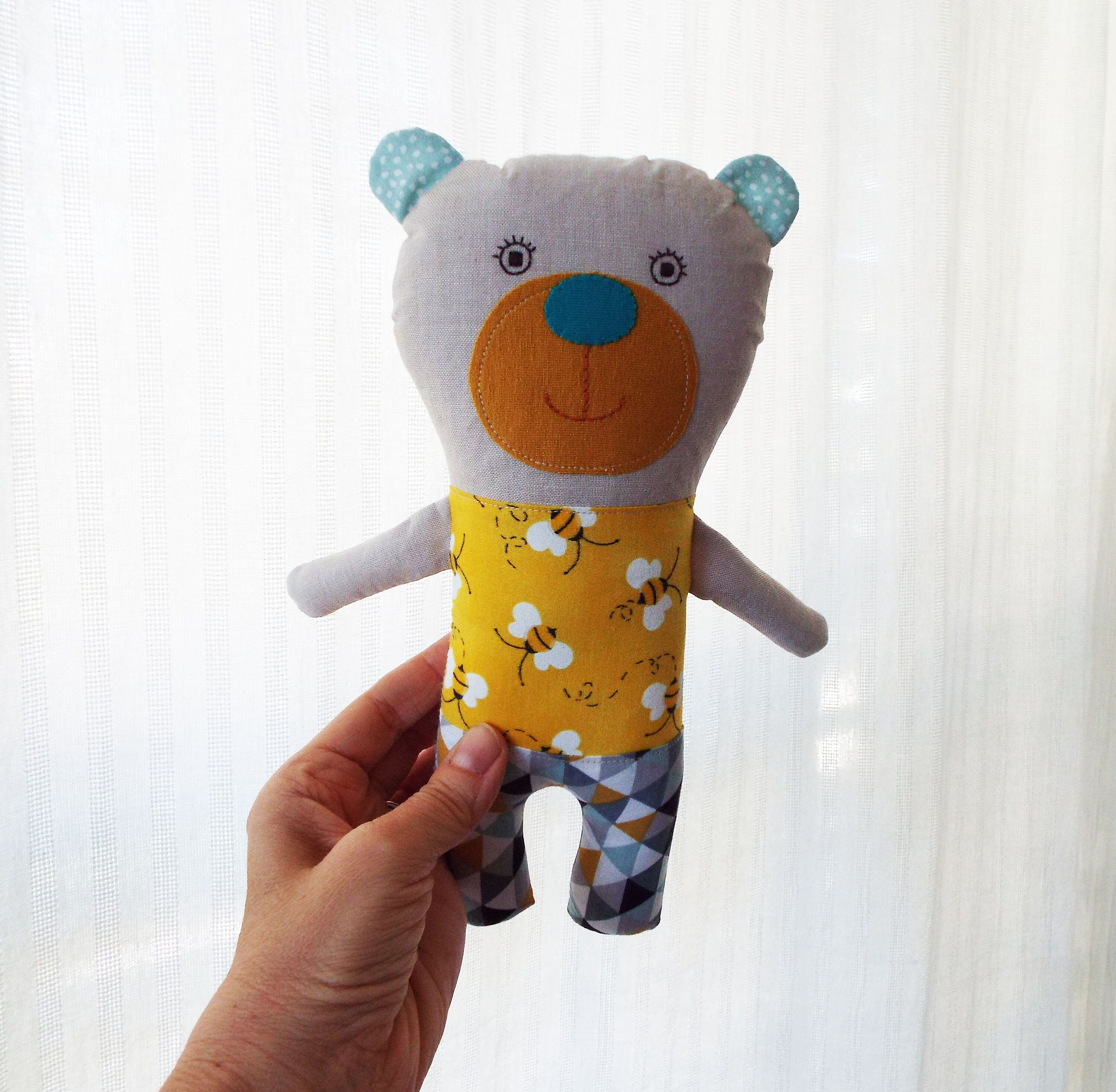 Rag Doll Teddy Bear Pattern . Stuffed Bear Toy Pattern . Rag | Etsy
