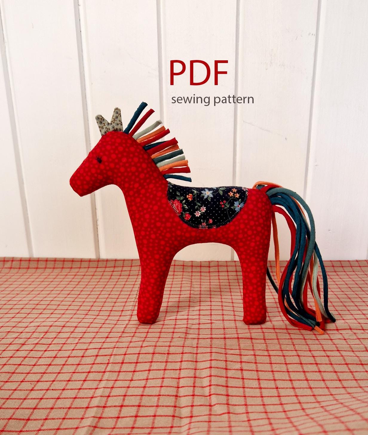 Stuffed Horse Sewing Pattern, Little Pony for Kids - Etsy