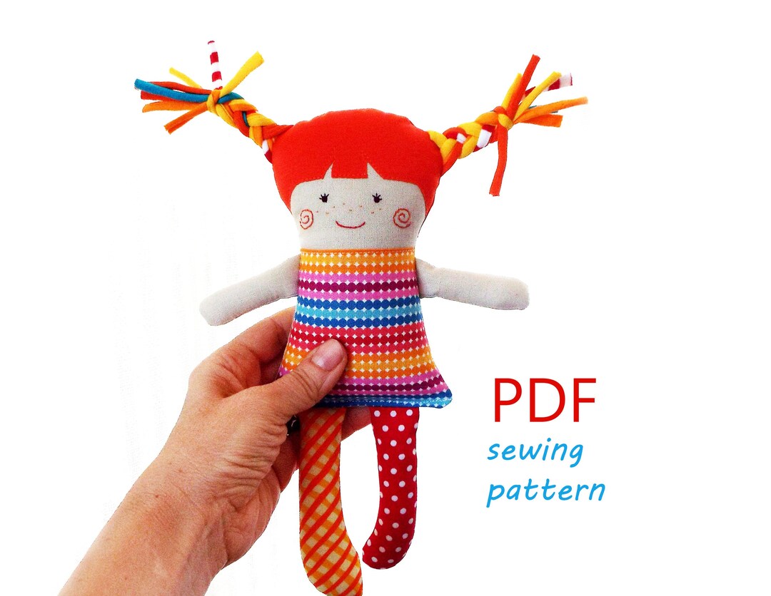 Cloth Doll Pattern PDF, Rag Stuffed Doll Pattern Pdf for Newborn ...