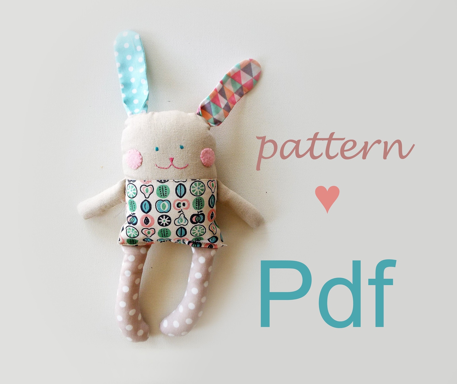 Bunny Plush Pattern PDF Bunny Stuffed Animal Woodland Plush - Etsy