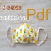 Washable Face Mask Pattern PDF Sewing 3 Size for Family to - Etsy