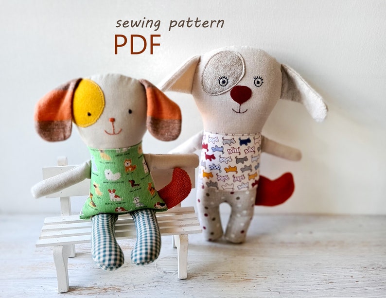 Animal Pattern to Sew Fabric Doll Dog Stuffed Animal 2 in 1. - Etsy