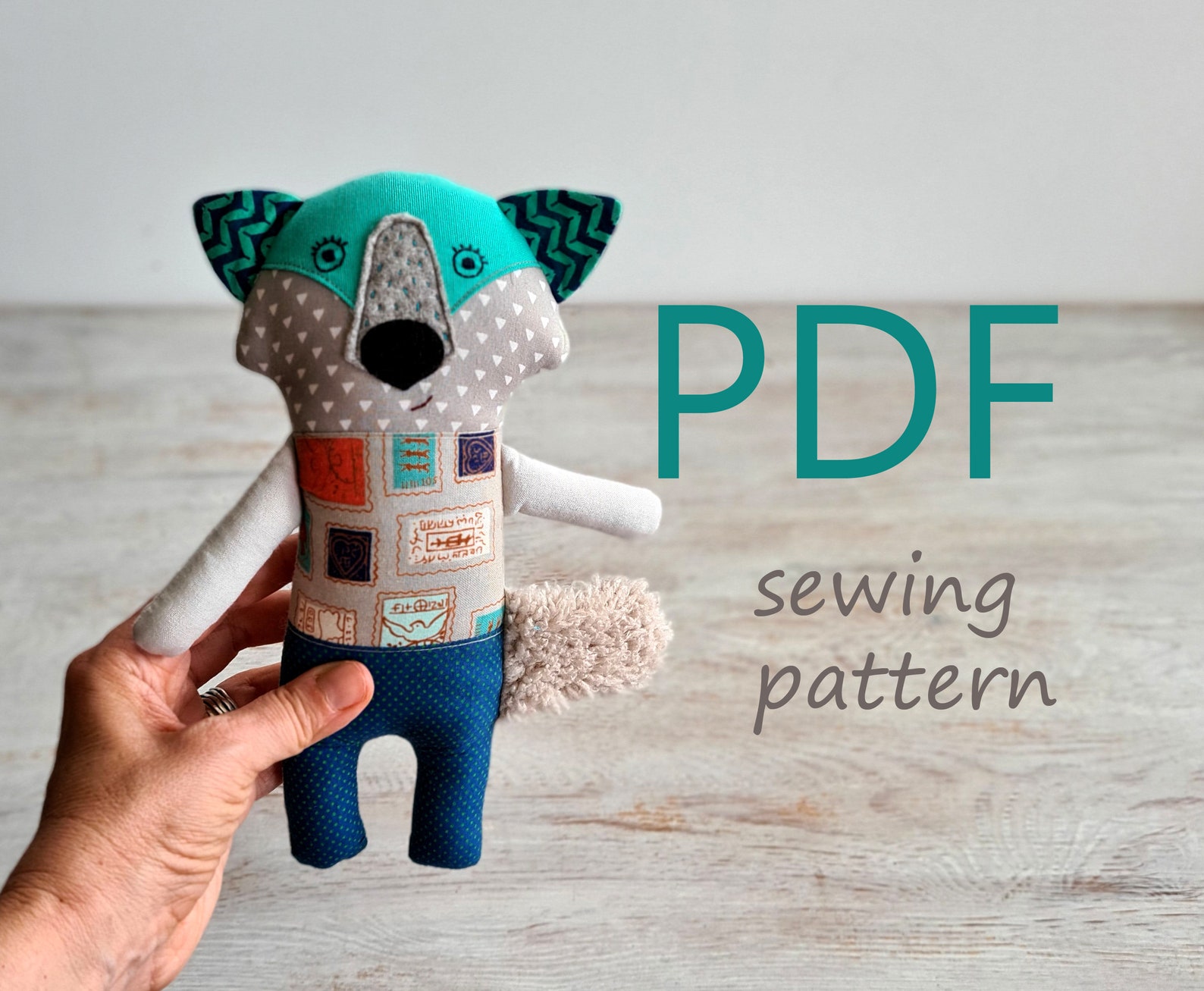 Stuffed Animal Wolf Sewing Pattern . Stuffed Wolf Cloth Doll - Etsy
