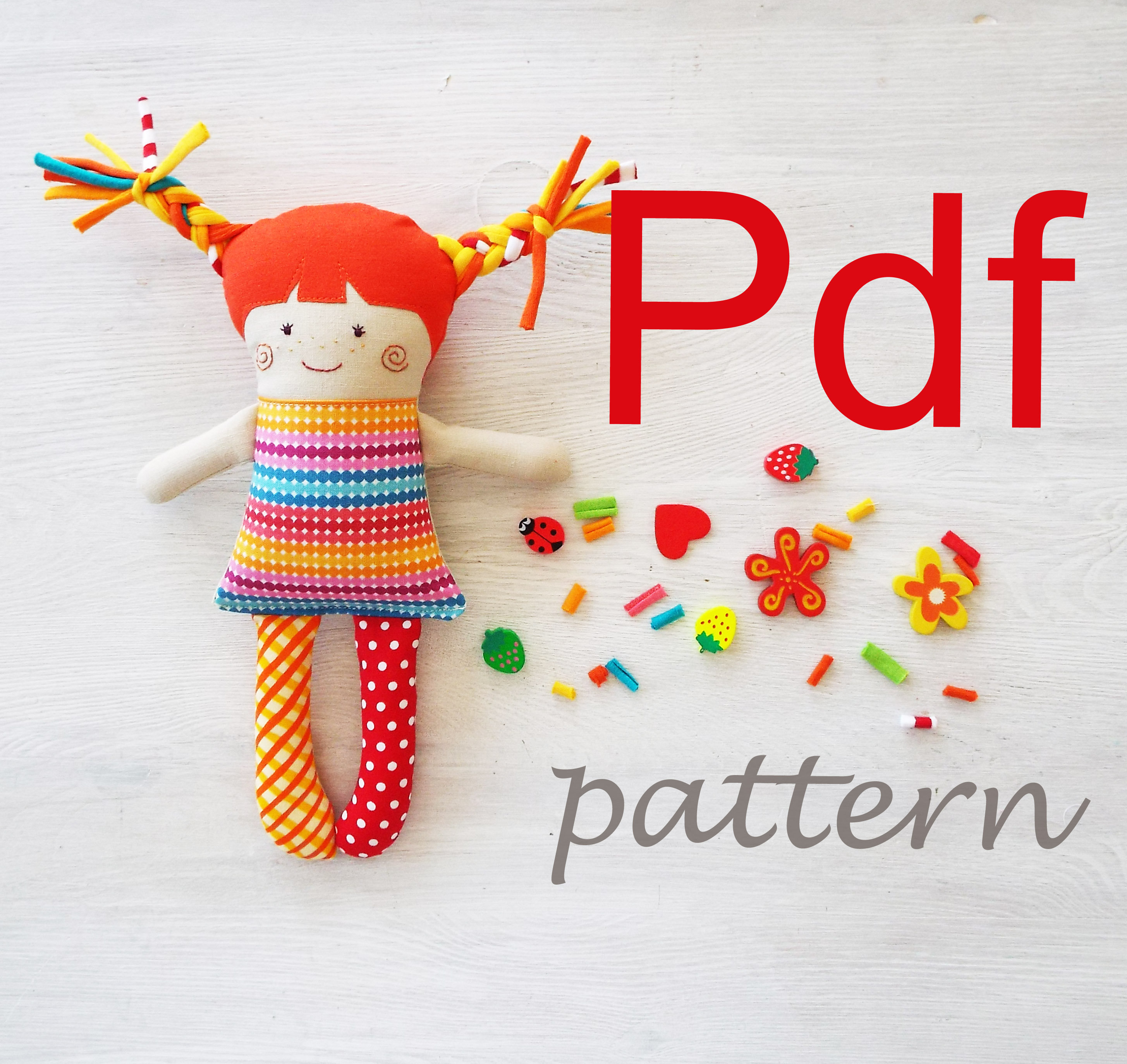 Cloth rag doll in sleeping bag Sewing Pattern Stuffed Doll | Etsy