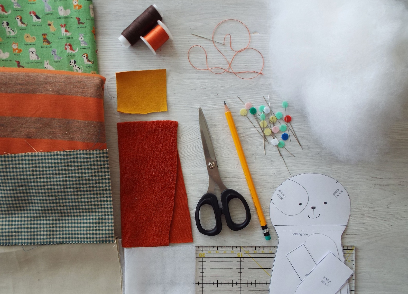 DIY Stuffed Dog in Bag Pattern Sewing Rag Dog Doll Handmade - Etsy