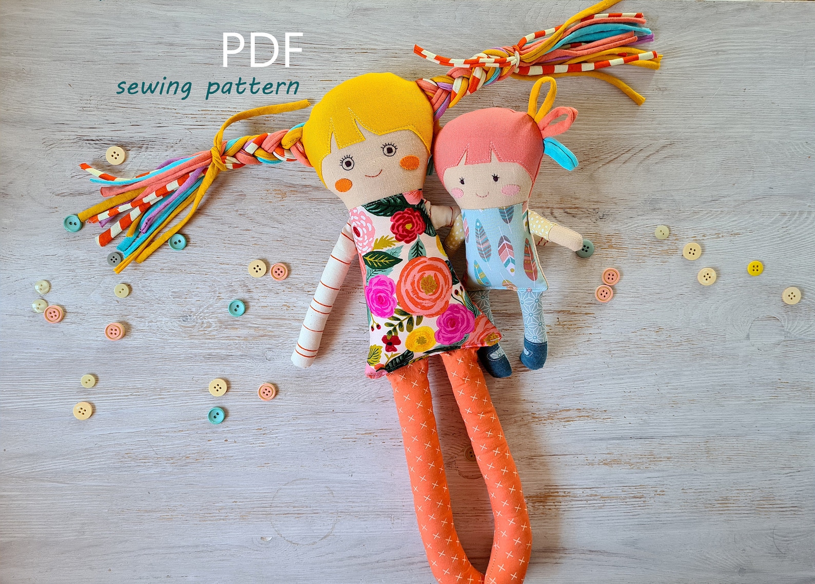DIY Rag Doll Sewing Pattern PDF to Sew Stuffed Doll for - Etsy