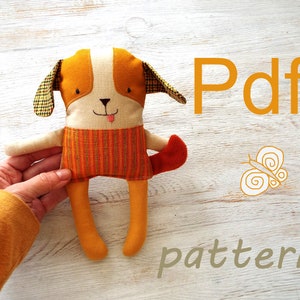 Dog Toy Stuffed Animal Sewing Patterns . Puppy Dog Lover Gift Cloth ...