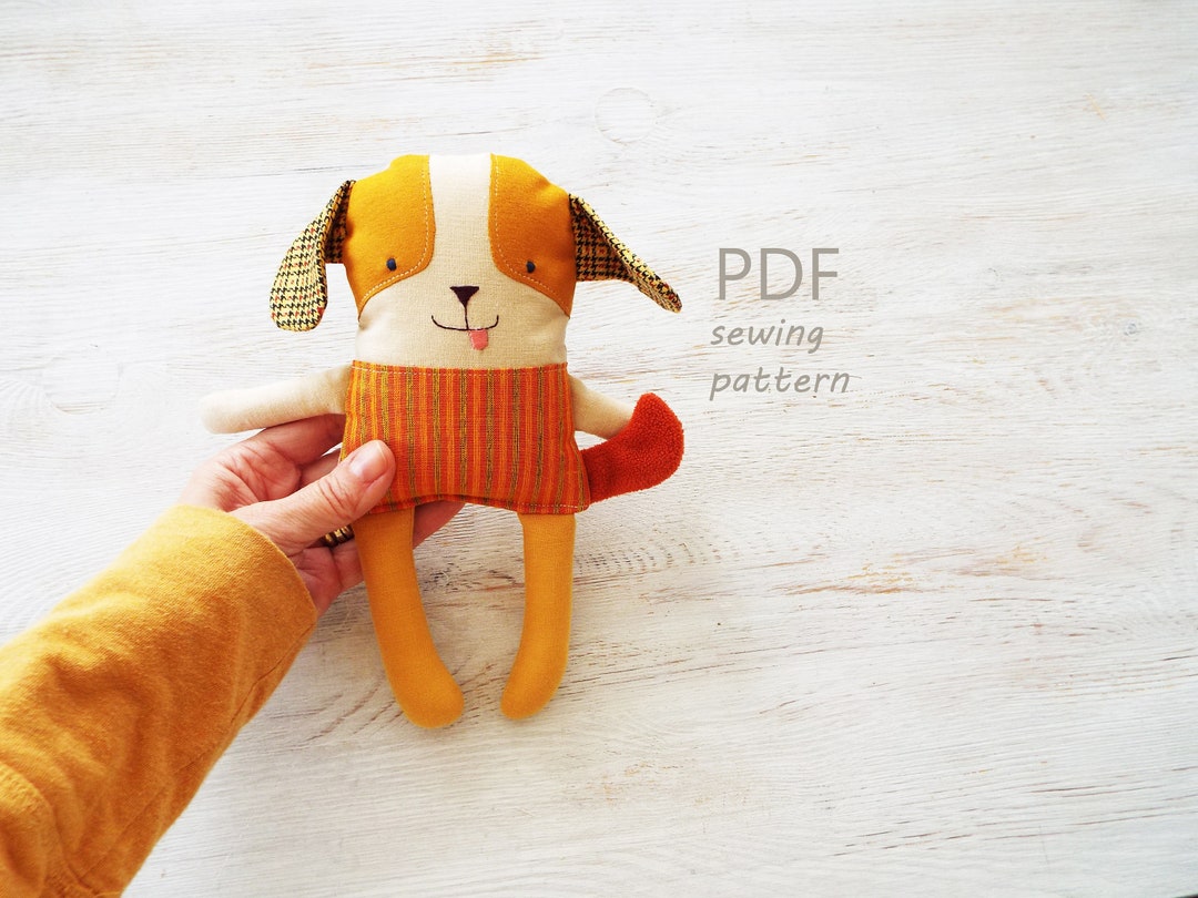 Dog Toy Stuffed Animal Sewing Patterns . Puppy Dog Lover Gift Cloth ...