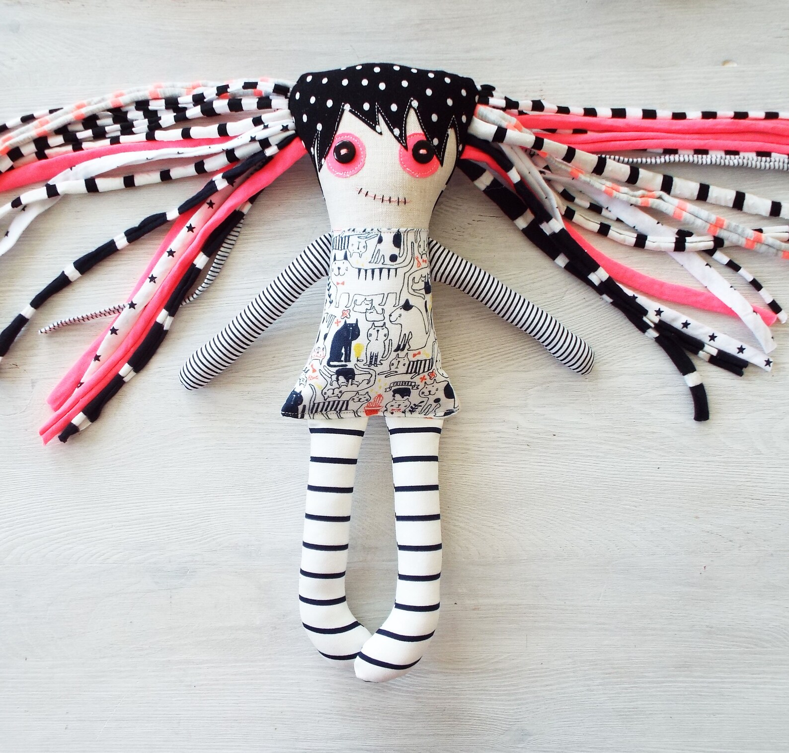 Halloween Gothic Doll Sewing Pattern Cloth Doll Pattern | Etsy