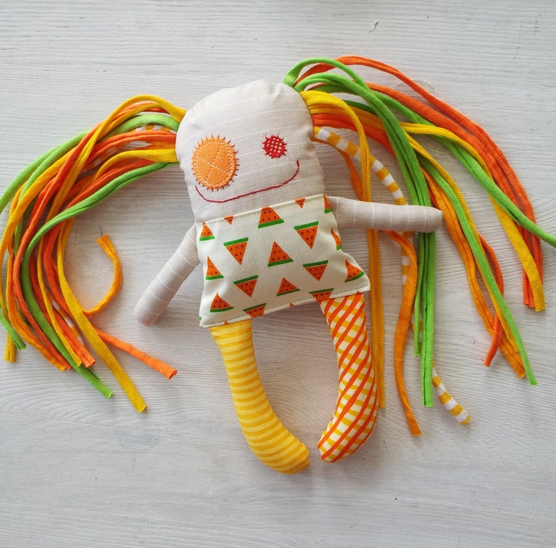 Pattern Little Monster Doll DIY Textile Stuffed Small Fabric - Etsy