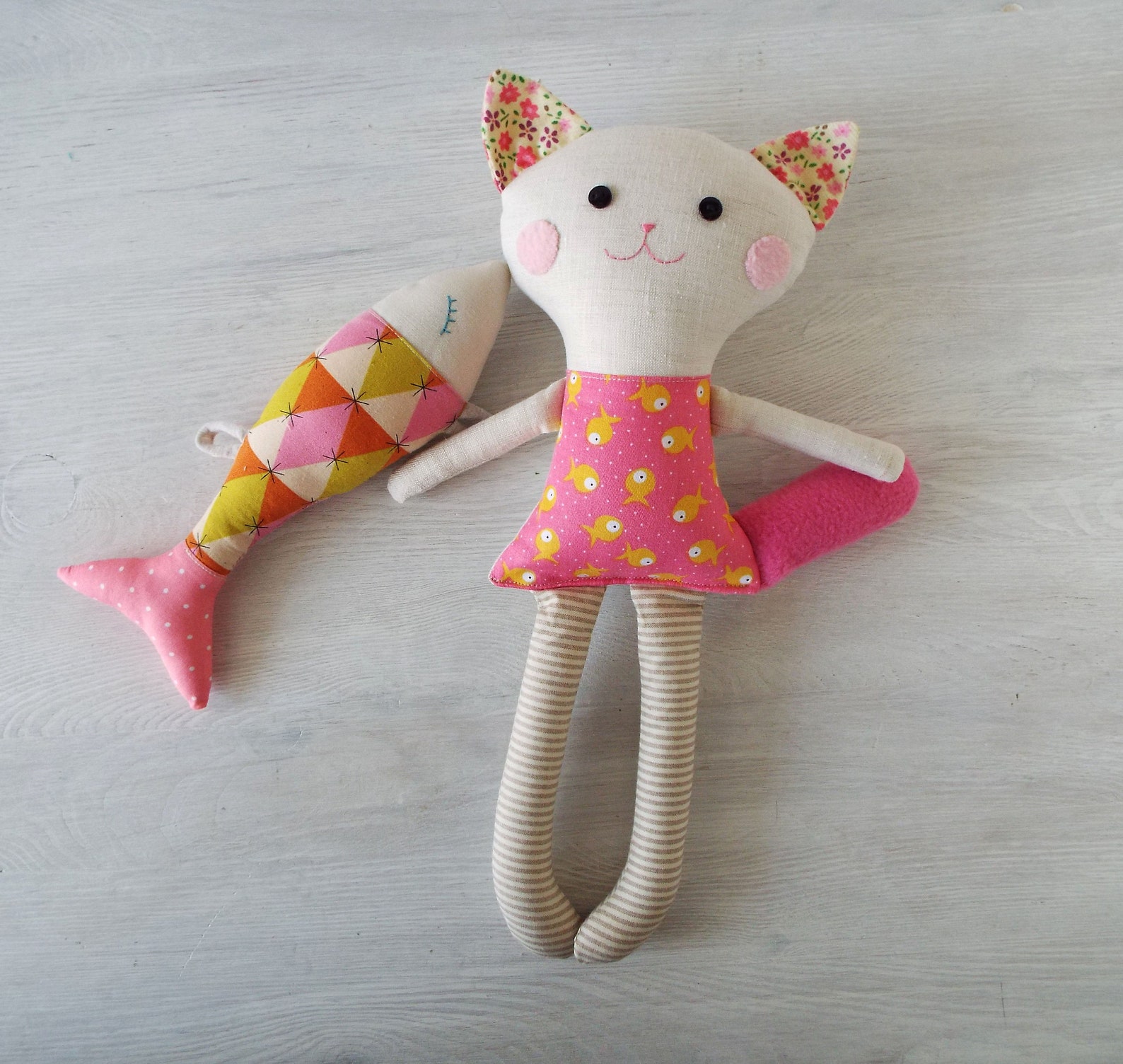 Stuffed Fish Doll Pattern Handmade DIY Doll Pattern Fish for - Etsy