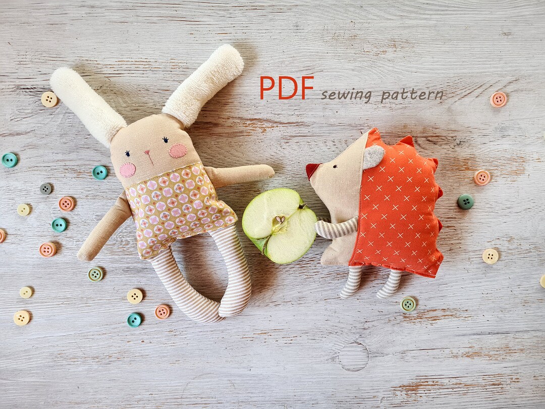 Hedgehog Toys Sewing Patterns . Plush Sewing Pattern Rabbit Toys ...