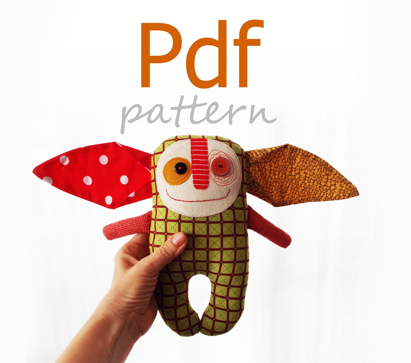 Stuffed Hobbit Pattern Monster Doll, Textile Rag Doll, Gift for Hobbit ...