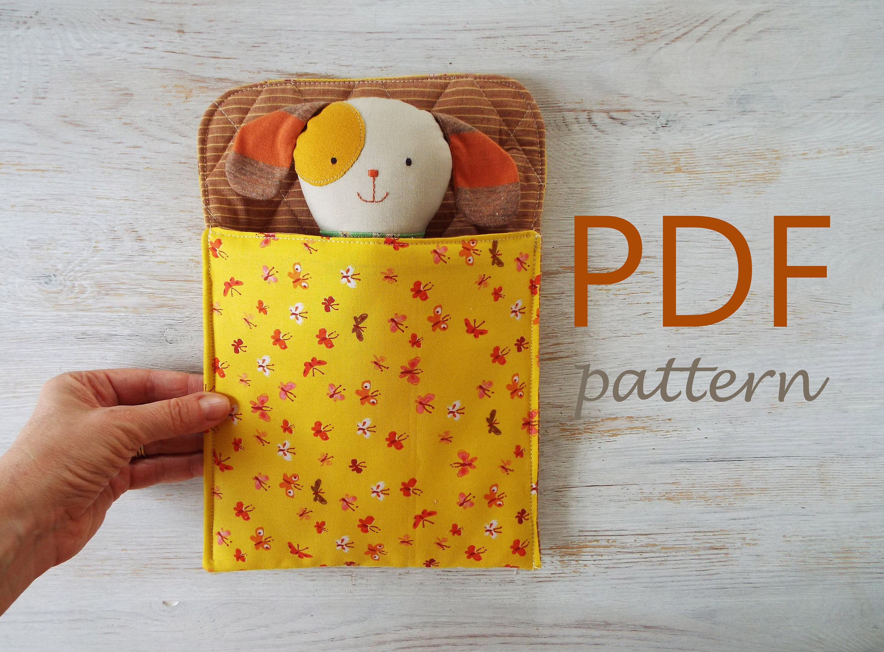 DIY Stuffed Dog in Bag Pattern Sewing Rag Dog Doll Handmade - Etsy