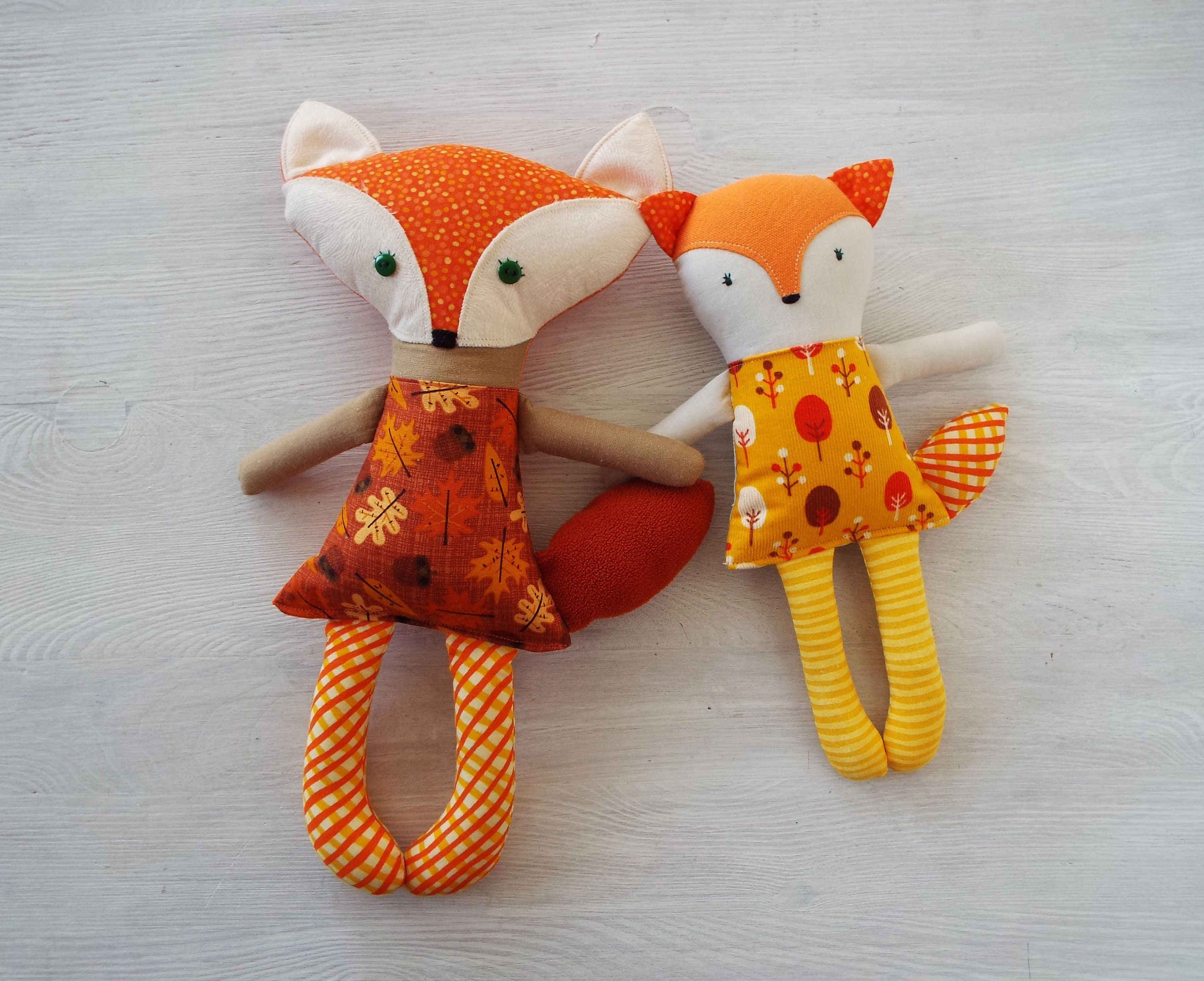 Orange Fox doll Pattern Sewing Handmade cloth toy pattern | Etsy