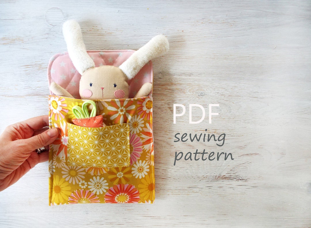 Plushie Bunny Sewing Pattern Rabbit With Carrot in Sleeping - Etsy