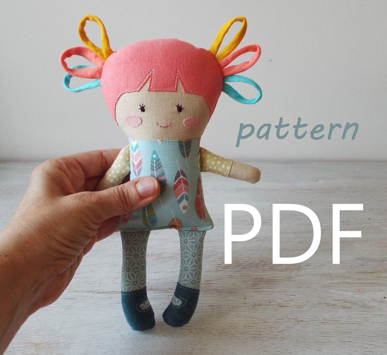 DIY Mini Doll Sewing Pattern, Stuffed First Doll PDF Gift for Girl ...