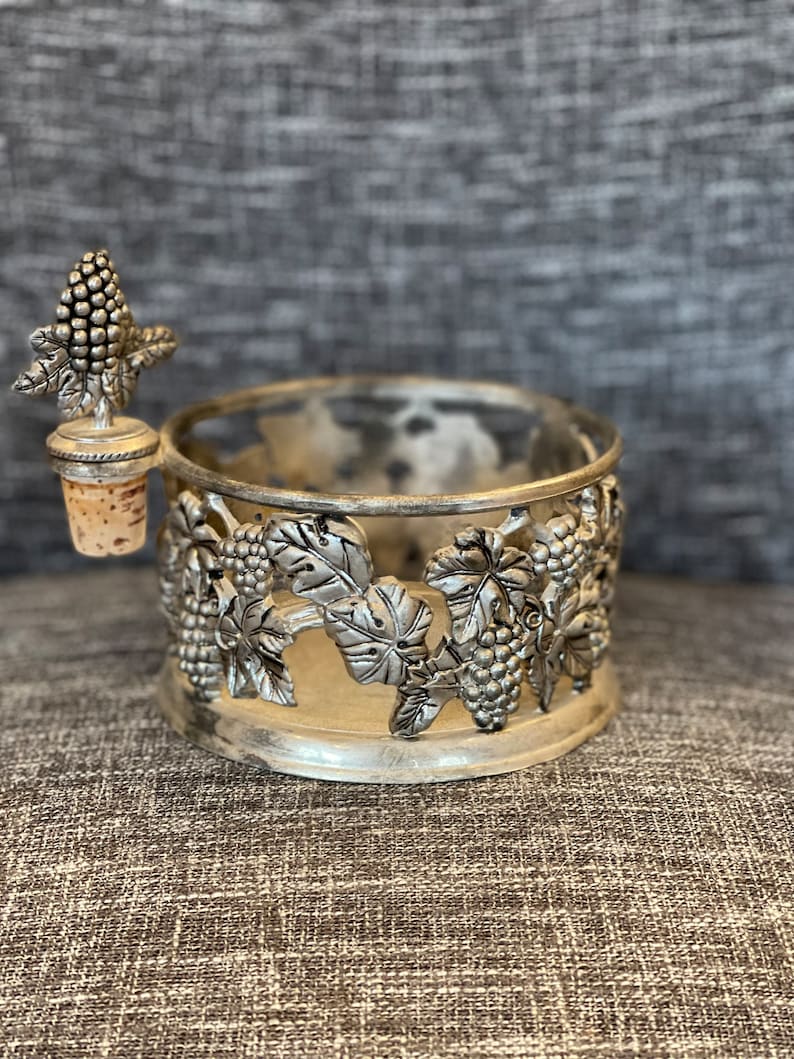 Vintage Wine Bottle Holder-silver Plated - Etsy