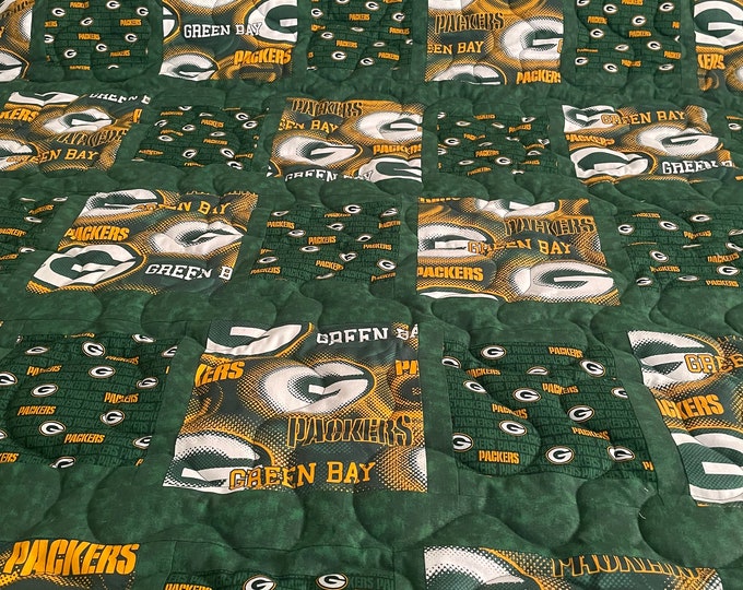 Green Bay Packers Queen Size Quilt - Etsy