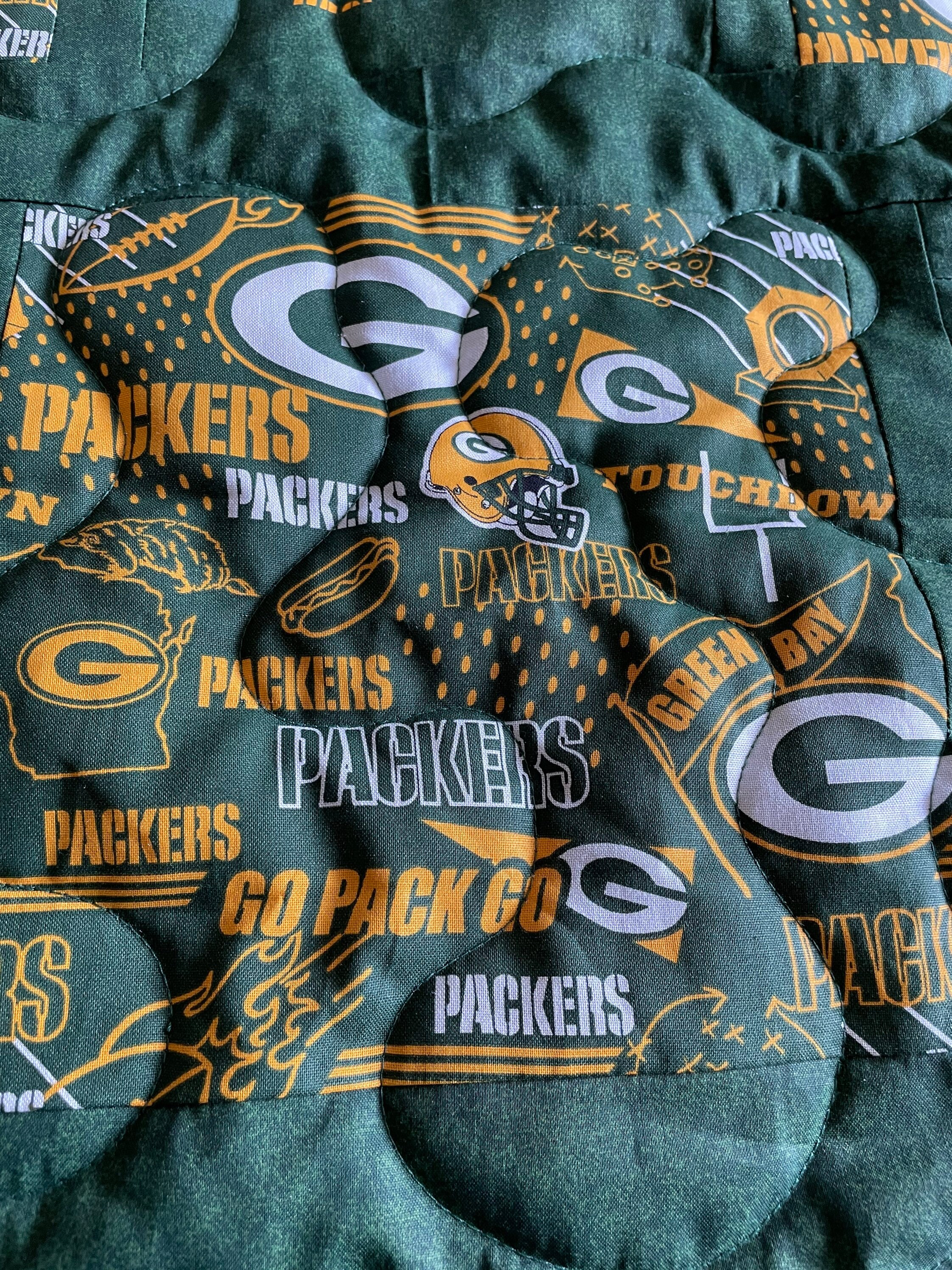Green Bay Packers Themed Twin Size Quilt - Etsy