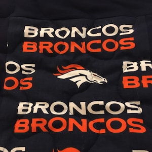 Denver Broncos Licensed Fabrics Were Used to Create This Handmade Twin ...