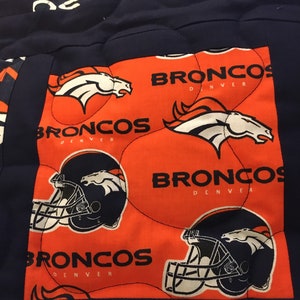 Denver Broncos Licensed Fabrics Were Used to Create This Handmade Twin ...