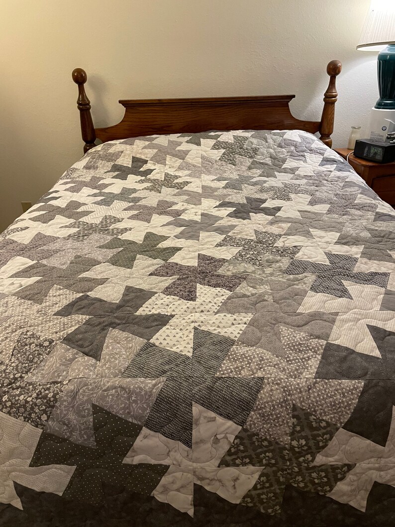 Multiple Gray Fabrics Enhance the Unique Pattern in This - Etsy