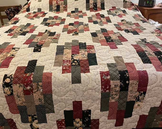Queen/king Size Handcrafted Quilt With a Beautiful Combination of Fall ...