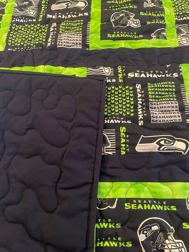 Seattle Seahawks Licensed Fabrics Are Featured in This Twin Size ...