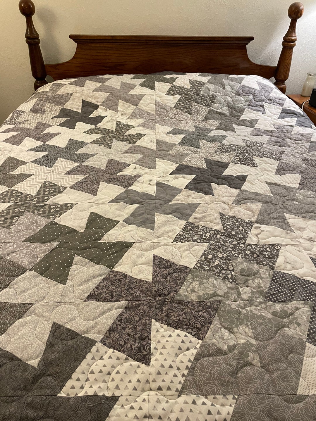 Multiple Gray Fabrics Enhance the Unique Pattern in This - Etsy