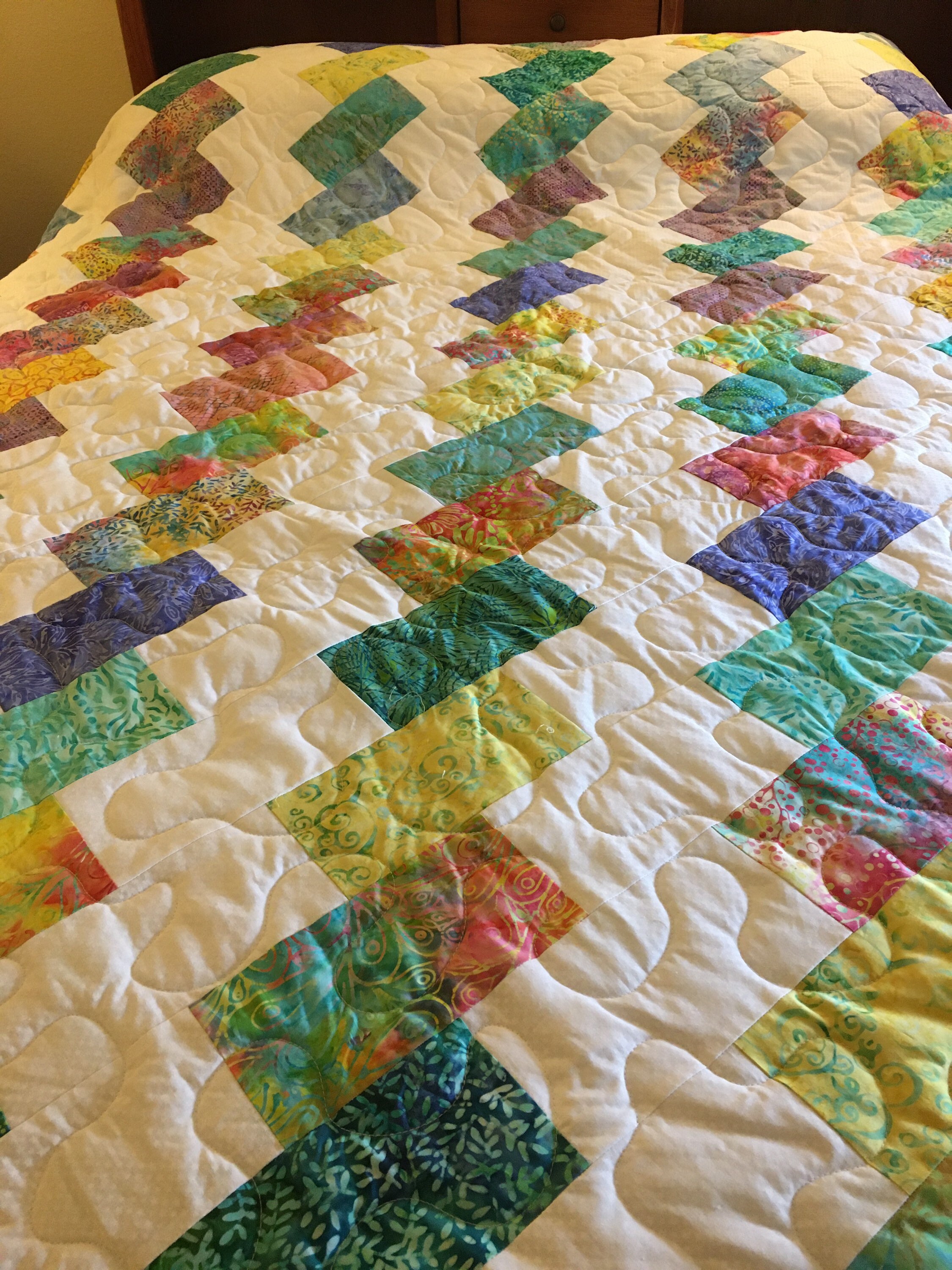 Colorful Batik Blocks Set at an Angle Are Beautifully - Etsy