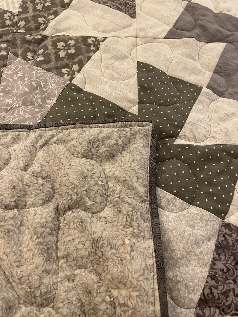 Multiple Gray Fabrics Enhance the Unique Pattern in This - Etsy