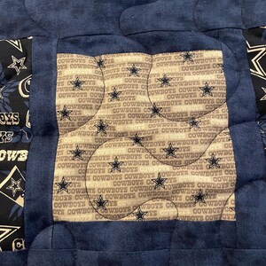Dallas Cowboy Fabrics Are Combined in the Queen Size Quilt - Etsy