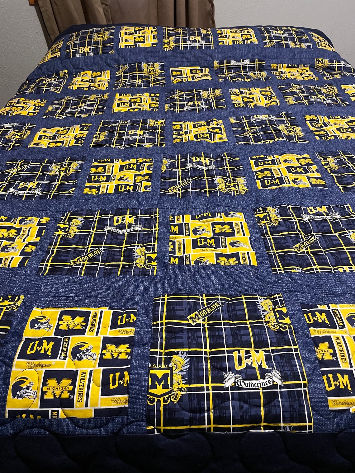 This is a New Handmade Twin Size Quilt Featuring Two Different - Etsy