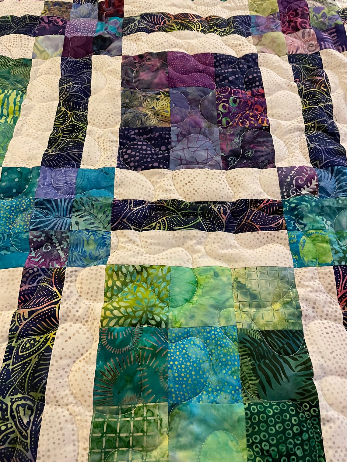 A Batik Variety Combo in a Queen Size Quilt - Etsy
