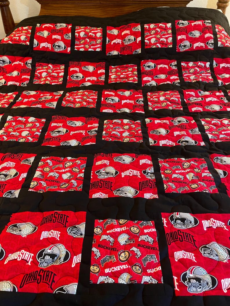 A New Twin Size Quilt Featuring the Buckeyes of Ohio State. - Etsy