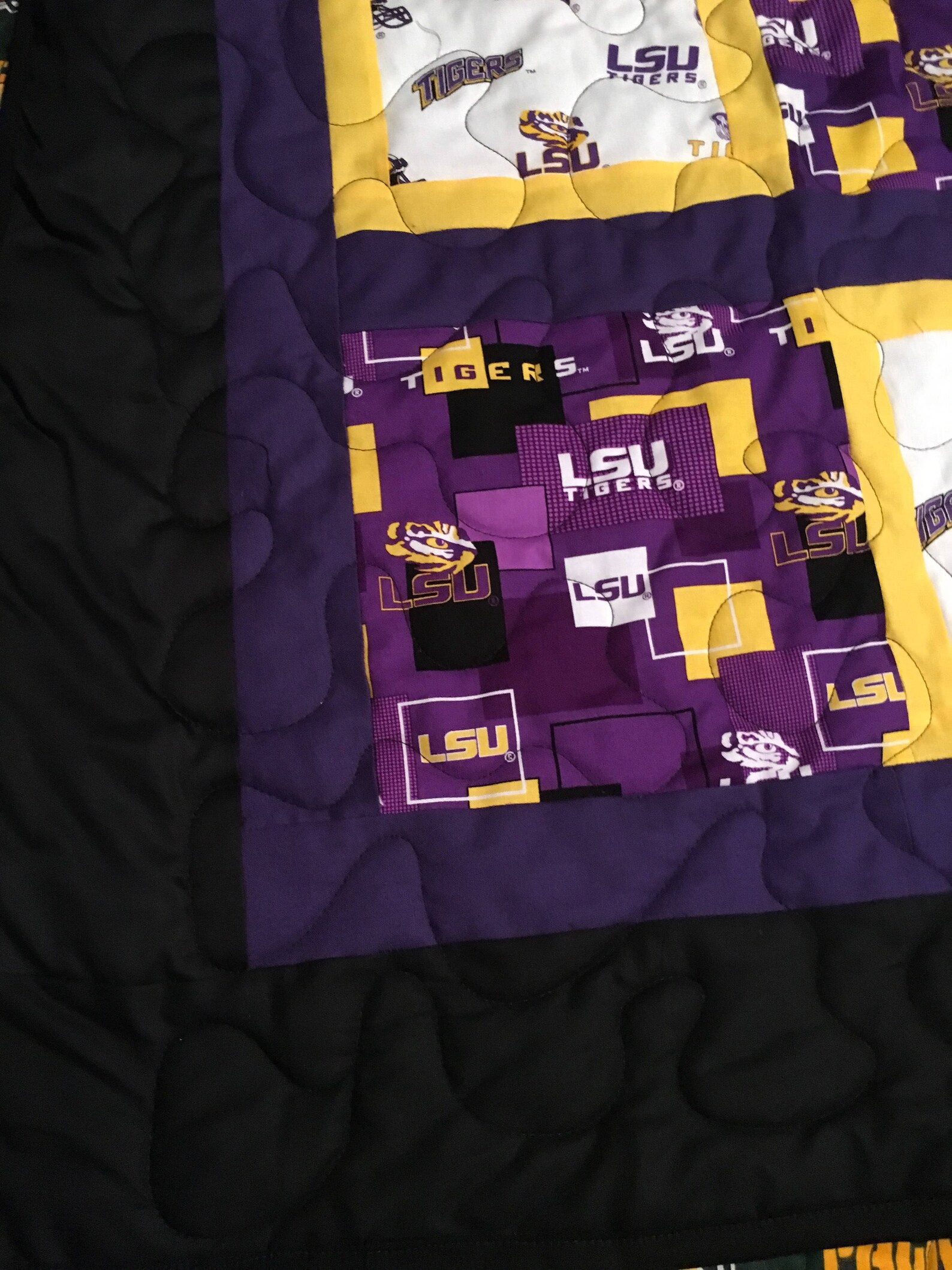 LSU Tiger Themed Twin Size Quilt Made With Two Different | Etsy