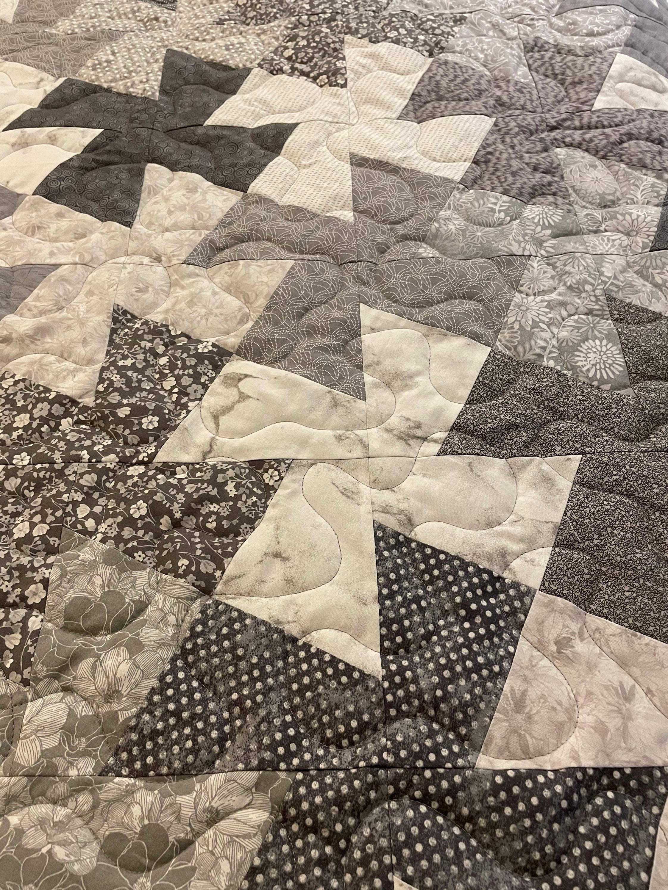 Multiple Gray Fabrics Enhance the Unique Pattern in This - Etsy