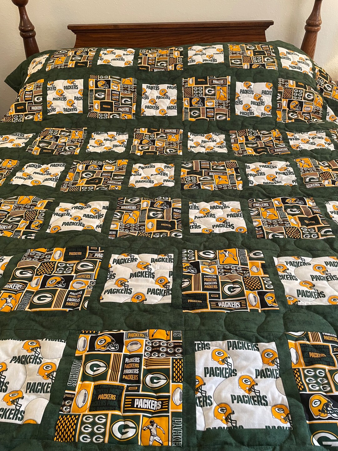 Green Bay Packers Queen Size Quilt - Etsy