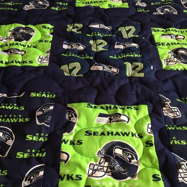 Seahawks Quilt - Etsy