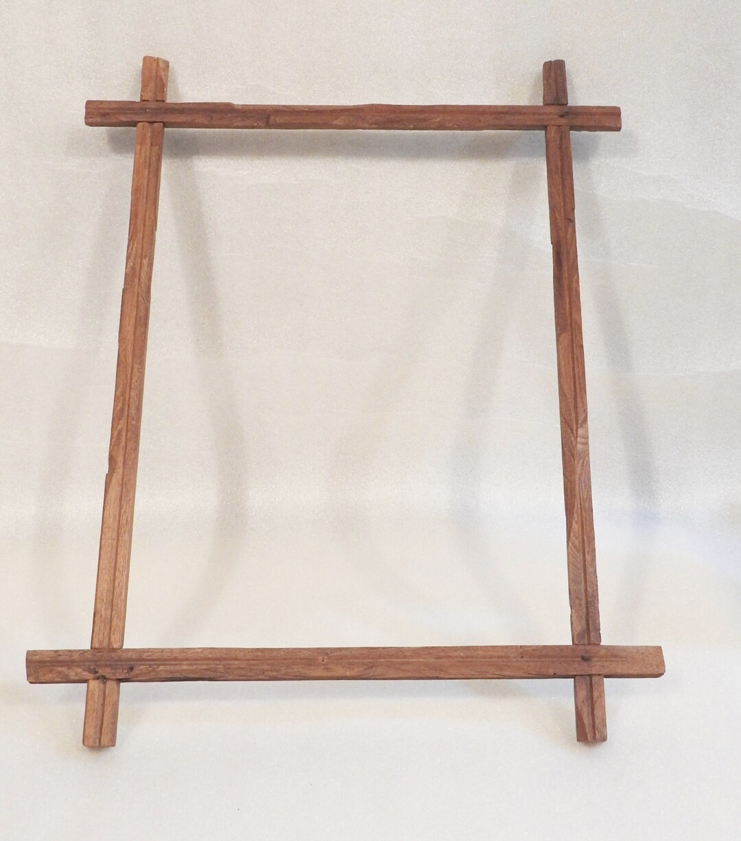 Antique 1930's Wooden Hand-carved Hand-made Picture Frame Picture Size ...