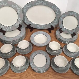 Lot of 34 Pieces - Vintage Castleton China " Lace " Dishware Dishes Dinnerware Glassware - Made ...