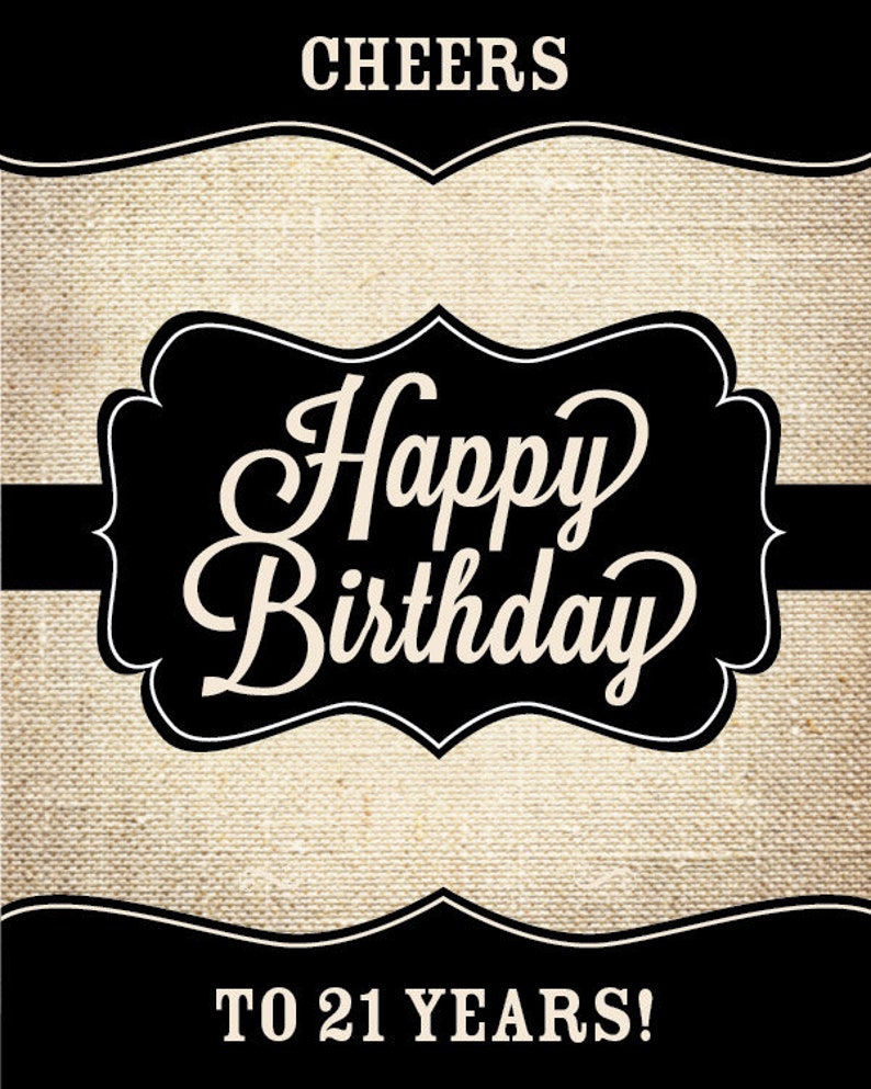 Celebrate a 21st Birthday (or Any Age) With This Happy Birthday Wine or ...