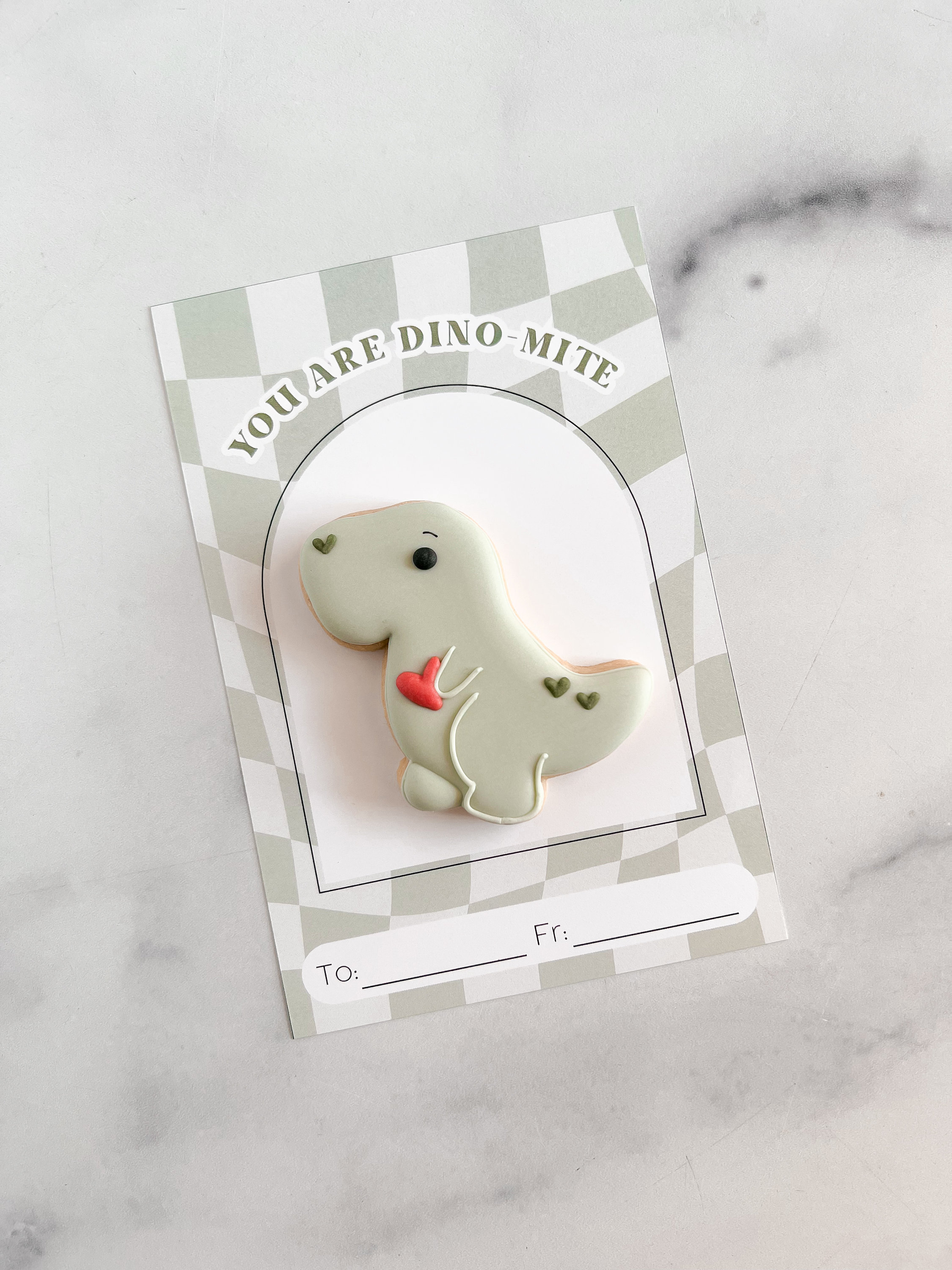 Valentine you Are Dino-mite Printable Cookie Card Digital Download - Etsy