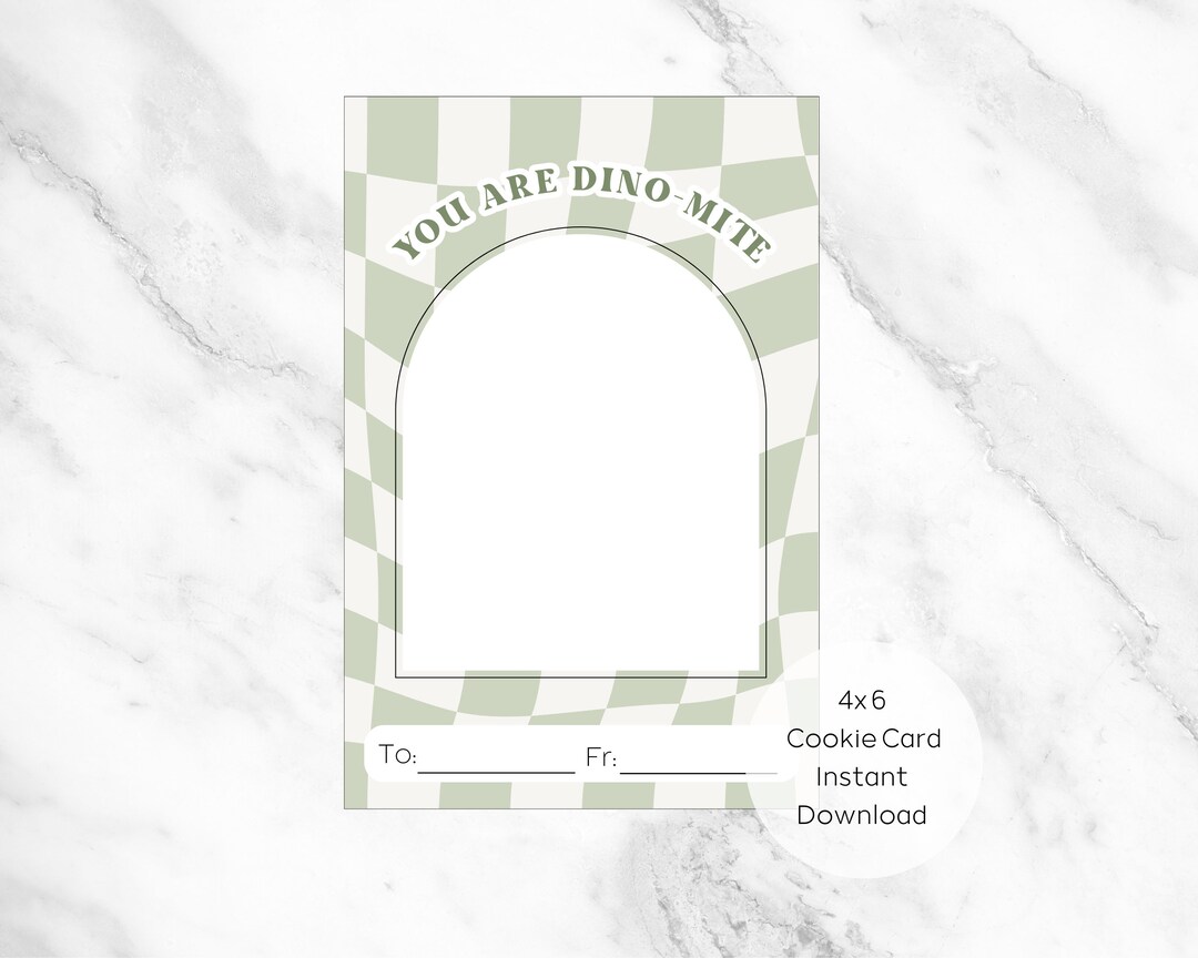 Valentine you Are Dino-mite Printable Cookie Card Digital Download - Etsy